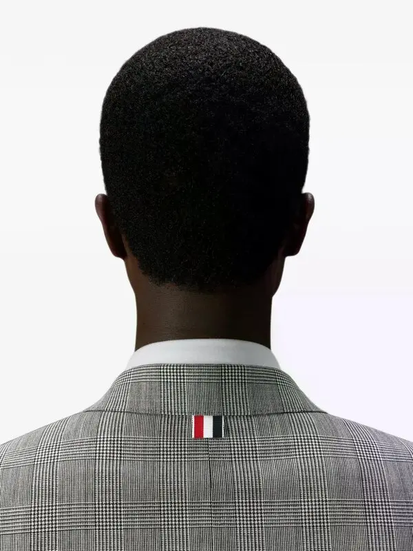 Thom Browne Prince Of Wales Fresco Wool Sport Coat With Armbands