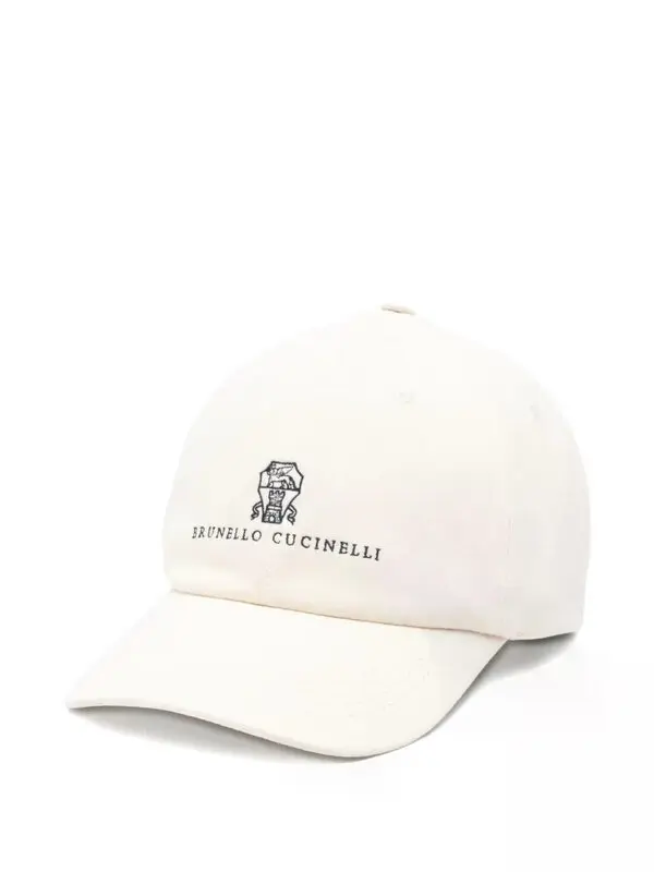 Brunello Cucinelli Embroidered Cap - Neutrals