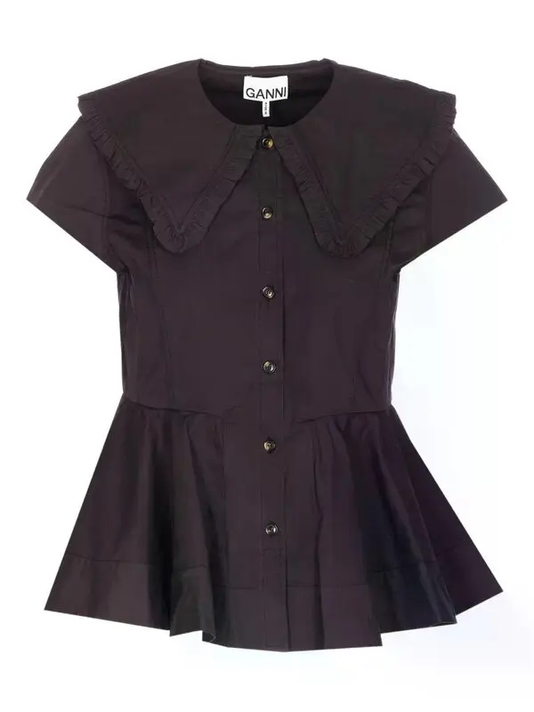 GANNI Ruffled Button Shirt