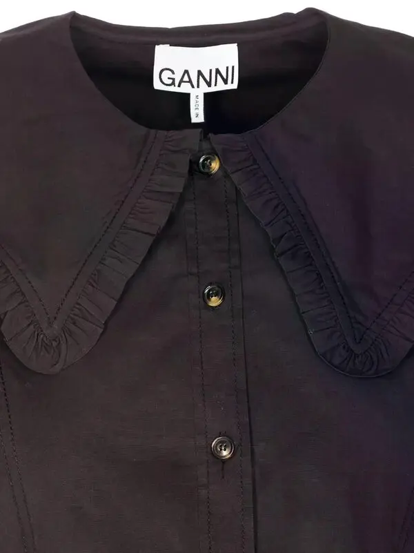 GANNI Ruffled Button Shirt