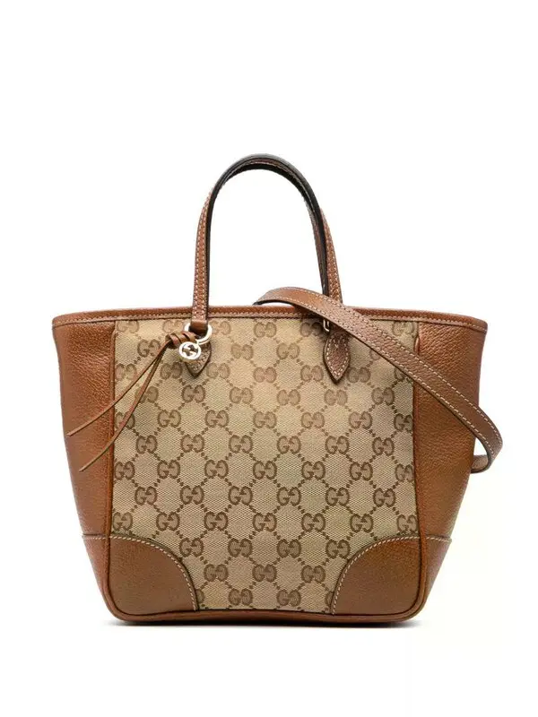 Gucci Gg Canvas Bree Satchel - Brown