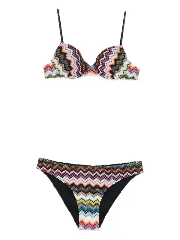 Missoni Zigzag-pattern Bikini - Black