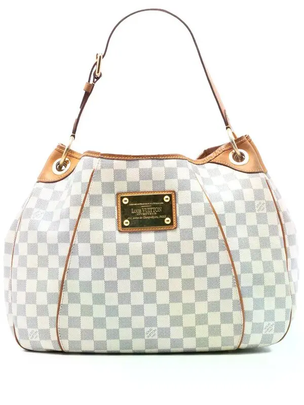 LOUIS VUITTON 2009 Damier Azur Galliera Pm Shoulder Bag - White