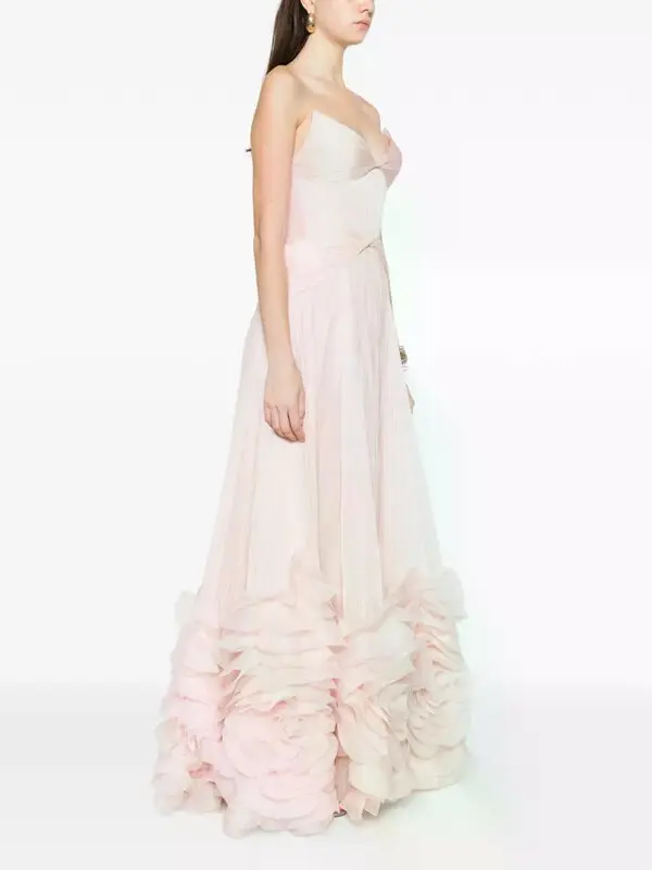 IRIS SERBAN Heaven Ruffled Maxi Dress