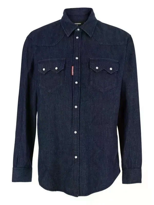 Dsquared2 Patch-pocket Denim Shirt - Blue