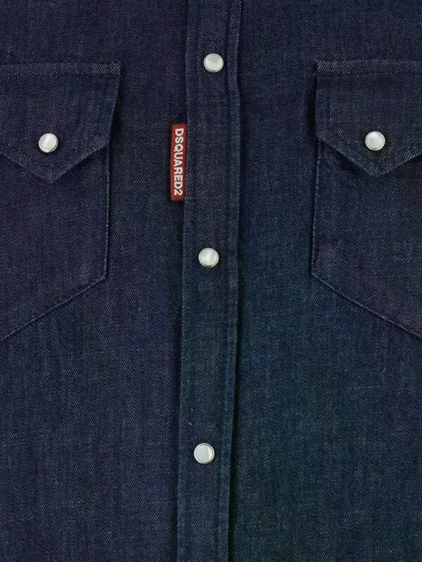 Dsquared2 Patch-pocket Denim Shirt - Blue
