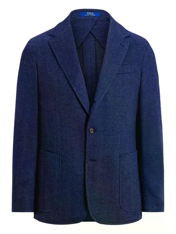 Polo Ralph Lauren Herringbone-pattern Blazer - Blue