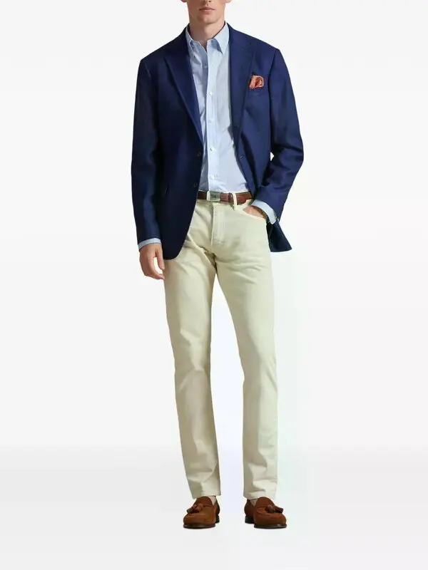 Polo Ralph Lauren Herringbone-pattern Blazer - Blue