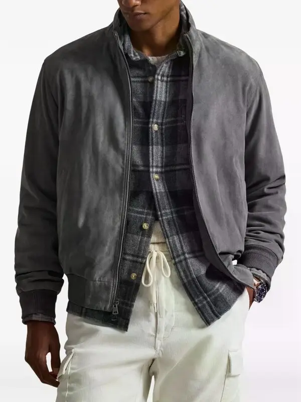 Polo Ralph Lauren Ribbed-hem Bomber Jacket - Grey