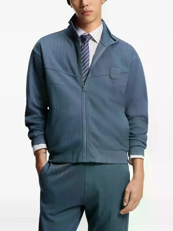 Hugo Textured Zip Sweatshirt