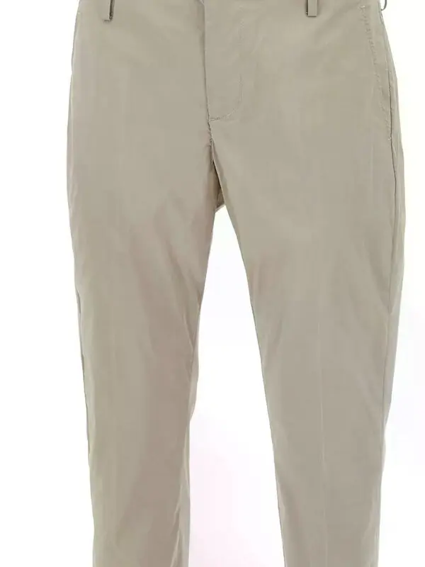 DONDUP Turn-up Cotton-blend Tapered Trousers - Neutrals