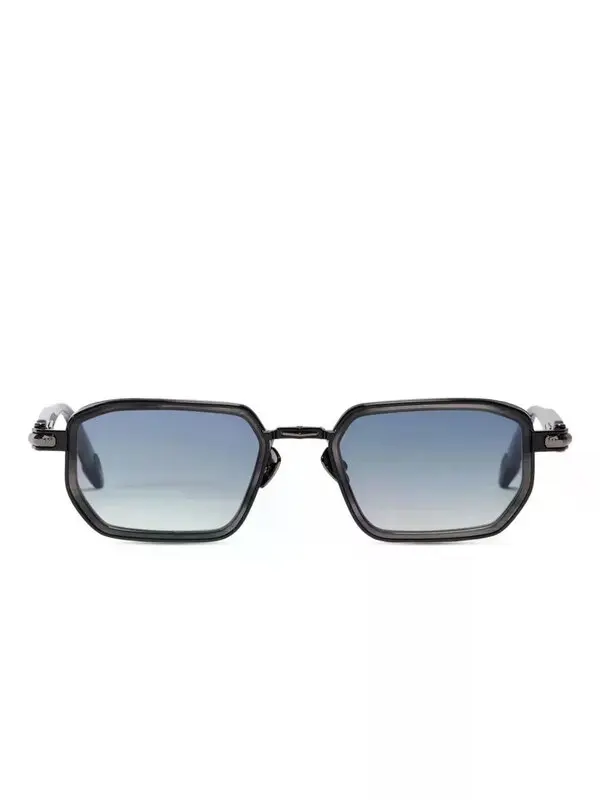 JOHN DALIA Miles Geometric-frame Sunglasses - Black