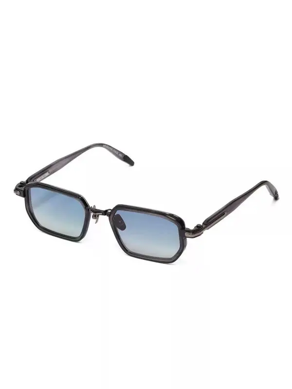 JOHN DALIA Miles Geometric-frame Sunglasses - Black