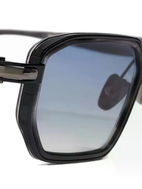 JOHN DALIA Miles Geometric-frame Sunglasses - Black