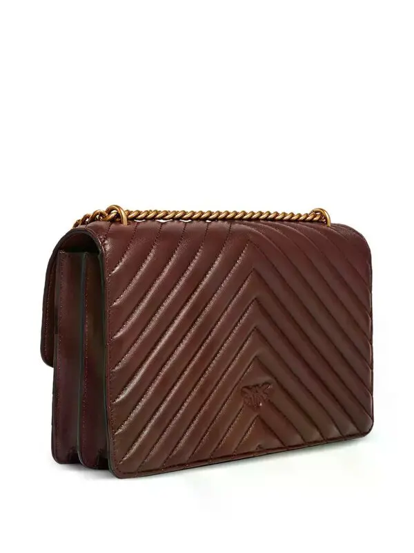 Pinko Medium Love One Chevron Chain Shoulder Bag