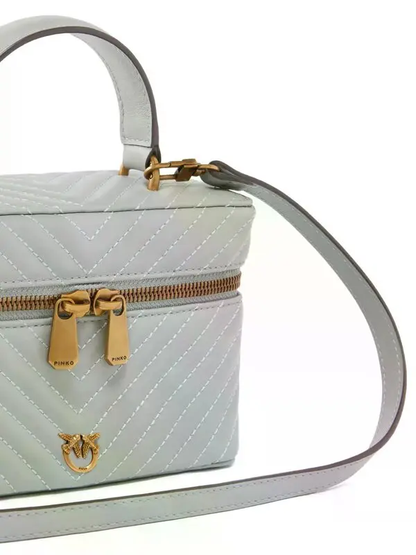 Pinko Chevron Quilted Leather Mini Bag