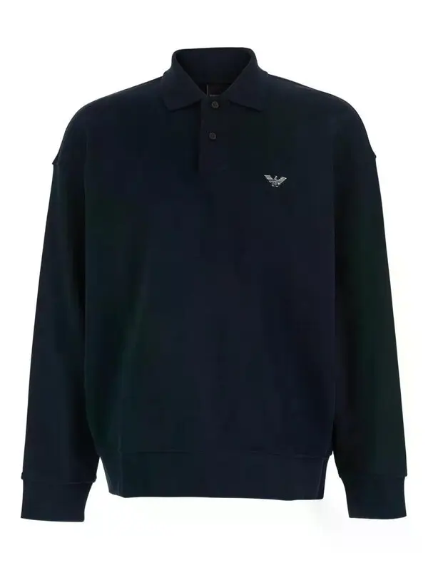 Emporio Armani Logo-embroidery Polo Shirt - Blue