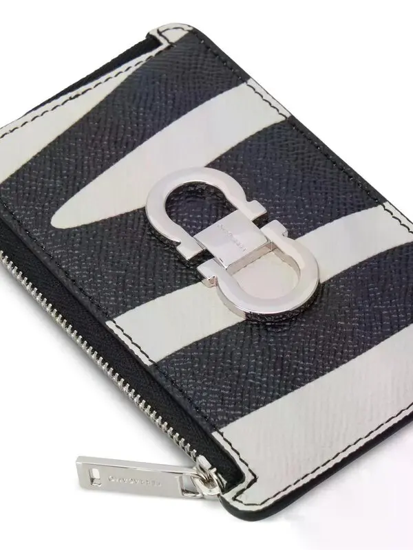 FERRAGAMO Animal-motif Card Holder - Black