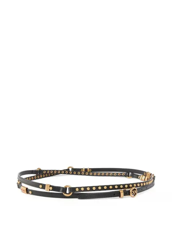 Pinko Eyelet Studded Leather Belt