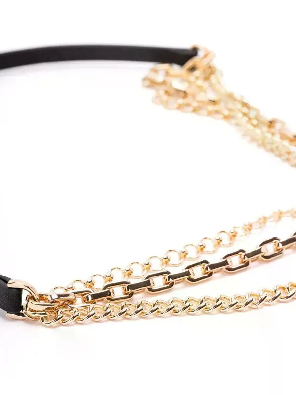 Pinko Eyelet Studded Leather Belt