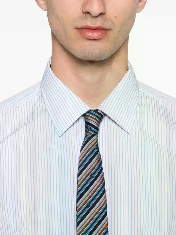 FURSAC Striped-pattern Cotton Shirt
