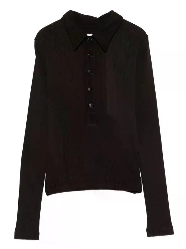 Citizens Of Humanity Buttoned Polo Top - Brown