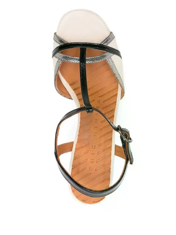 Chie Mihara T-strap Block-heel Sandals - Neutrals