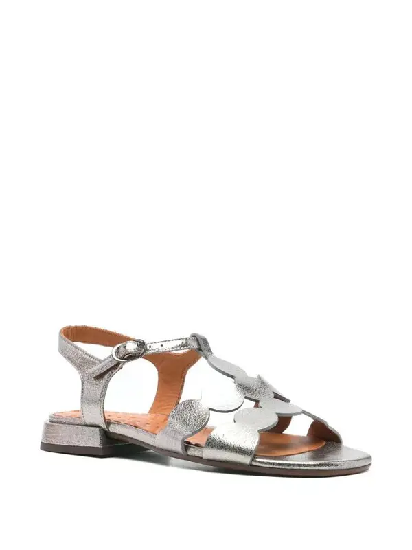 Chie Mihara Scalloped T-strap Sandals