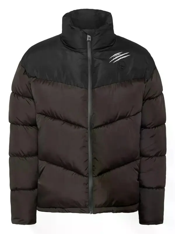 PLEIN SPORT Claw-print Quilted Jacket - Brown