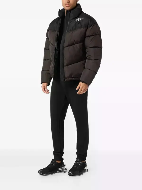 PLEIN SPORT Claw-print Quilted Jacket - Brown