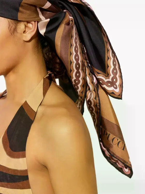 Emilio Pucci Printed Scarf - Black