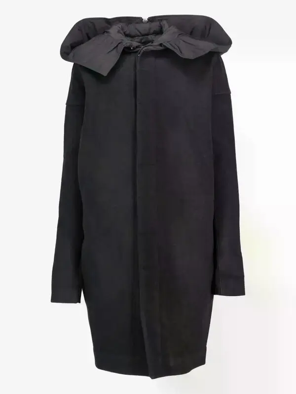 Rick Owens Wool Zip Hood Coat