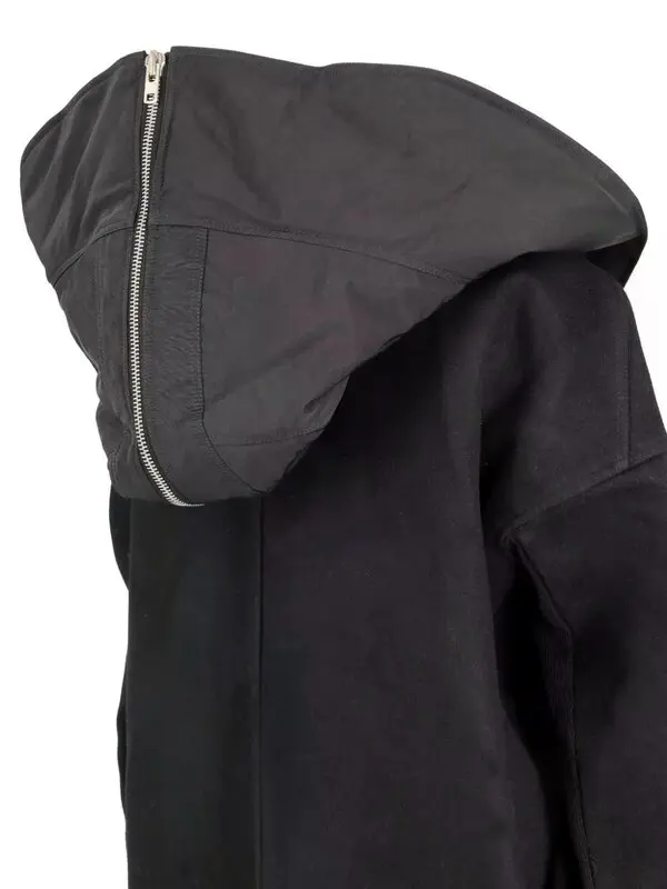 Rick Owens Wool Zip Hood Coat