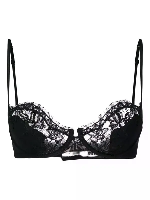 La Perla Lace Story Balconette Bra - Black