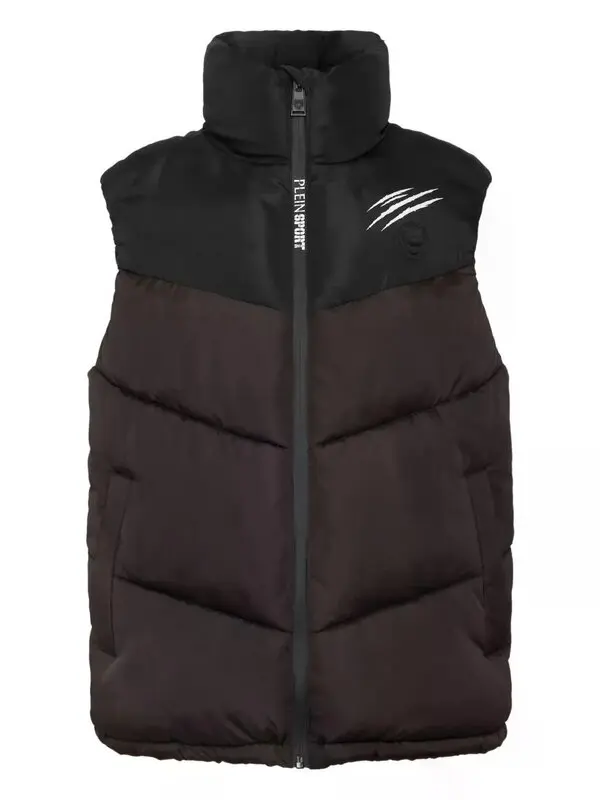 PLEIN SPORT Claw-print Quilted Vest