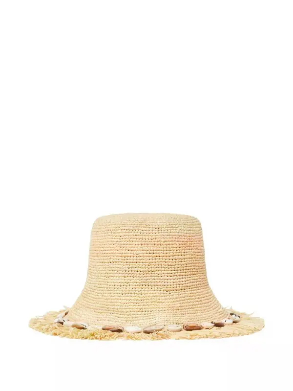 Alanui Fringed-trim Hat - Neutrals