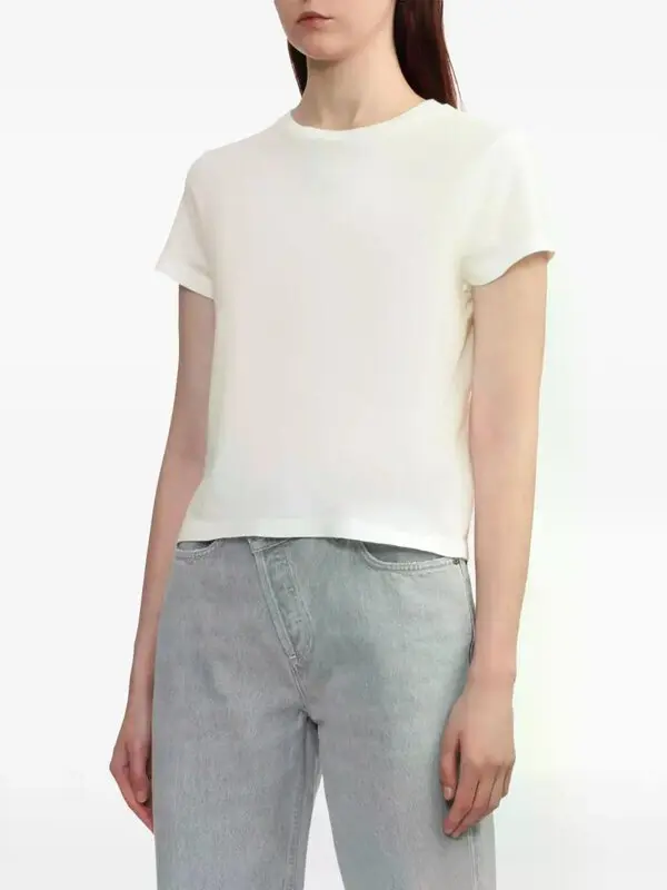 AGOLDE Adine Shrunken T-shirt - Neutrals