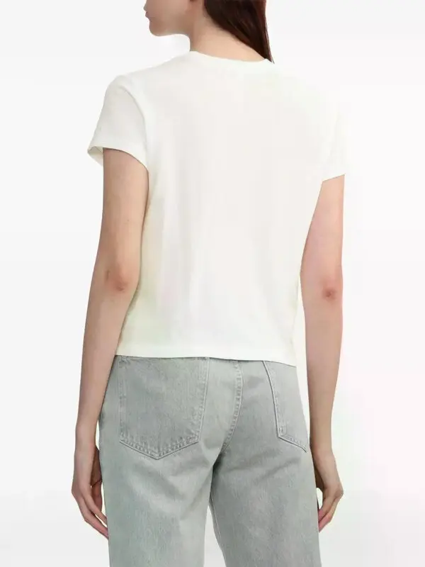 AGOLDE Adine Shrunken T-shirt - Neutrals