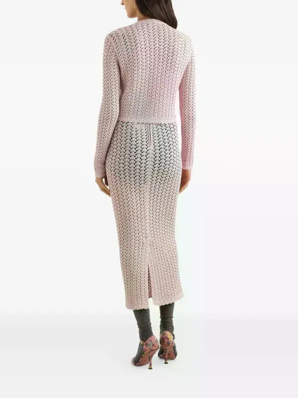 Dolce & Gabbana Crochet Knit Cropped Jacket