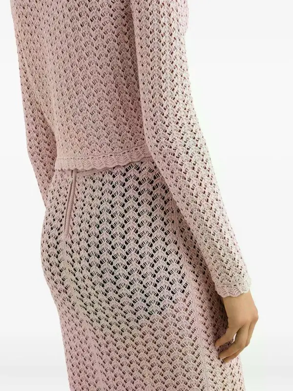 Dolce & Gabbana Crochet Knit Cropped Jacket