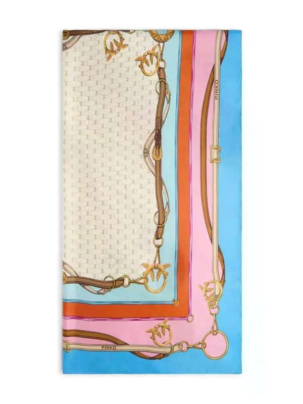 Pinko Graphic-print Scarf - Blue