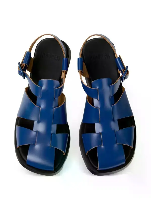 Camper Dana Buckled Leather Sandals - Blue