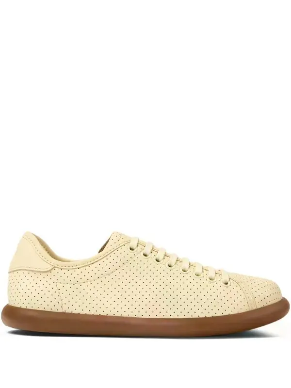 Camper Pelotas Soller Perforated Leather Lace-up Sneakers - Neutrals