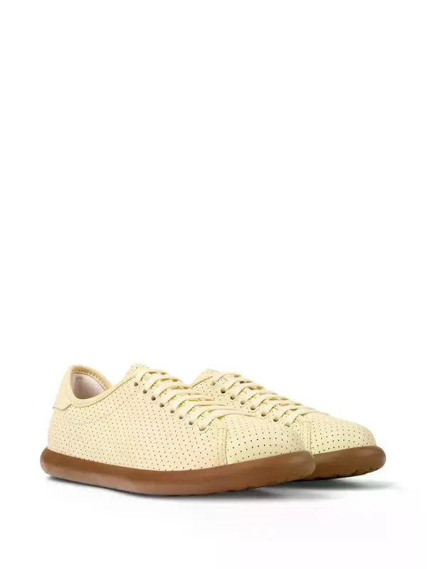 Camper Pelotas Soller Perforated Leather Lace-up Sneakers - Neutrals