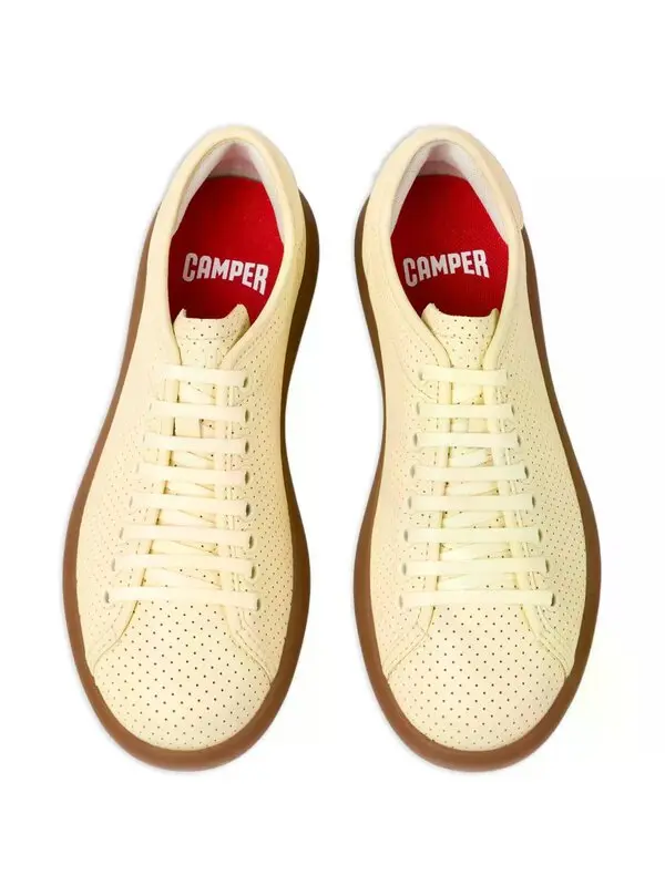 Camper Pelotas Soller Perforated Leather Lace-up Sneakers - Neutrals