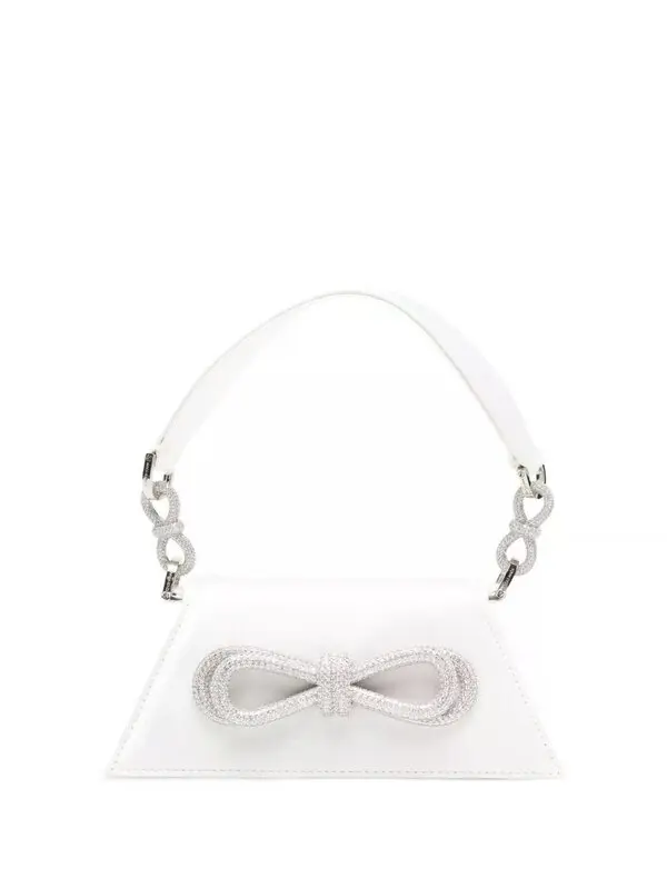 Mach & Mach Bow Chain Tote Bag - White