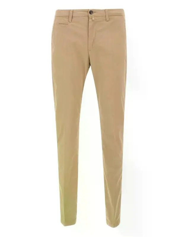 BRIGLIA 1949 Trousers With Welt Pockets And Belt Loops - Neutrals