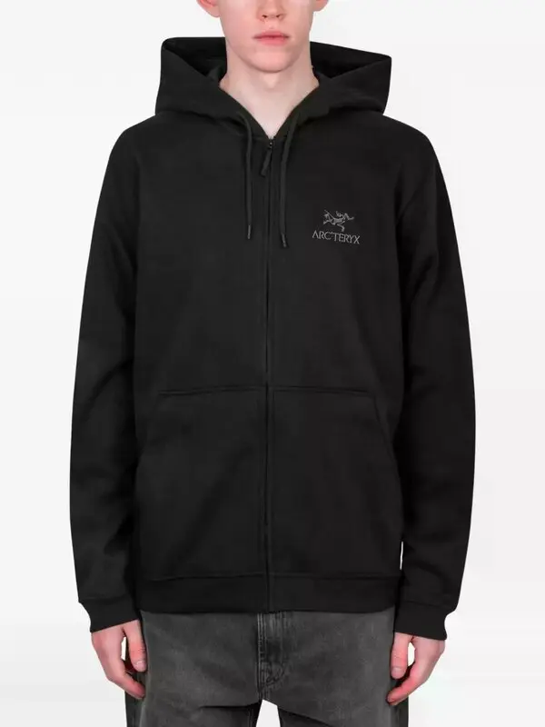 Arc'teryx Zip-up Hoodie With Logo Embroidery - Black
