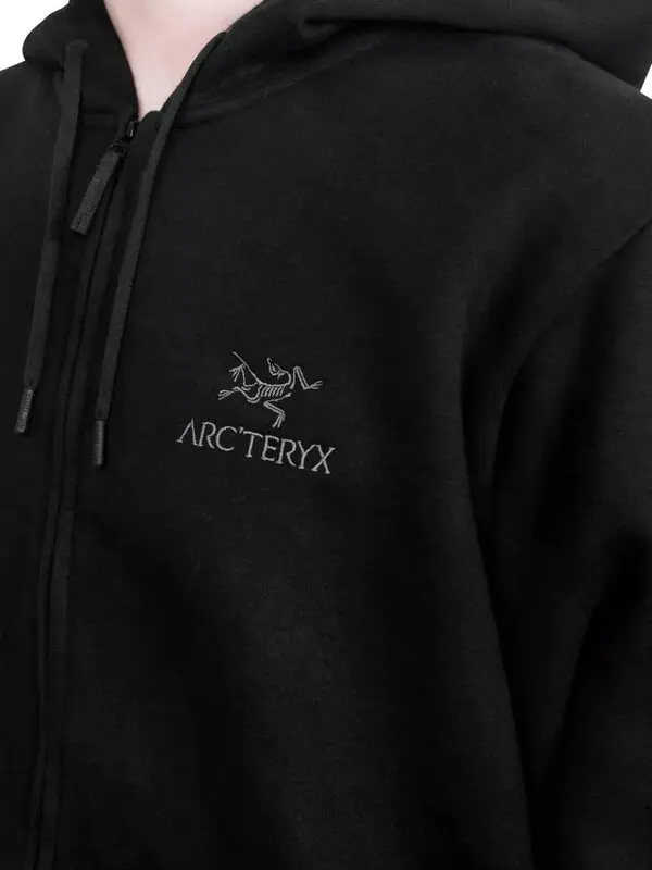 Arc'teryx Zip-up Hoodie With Logo Embroidery - Black