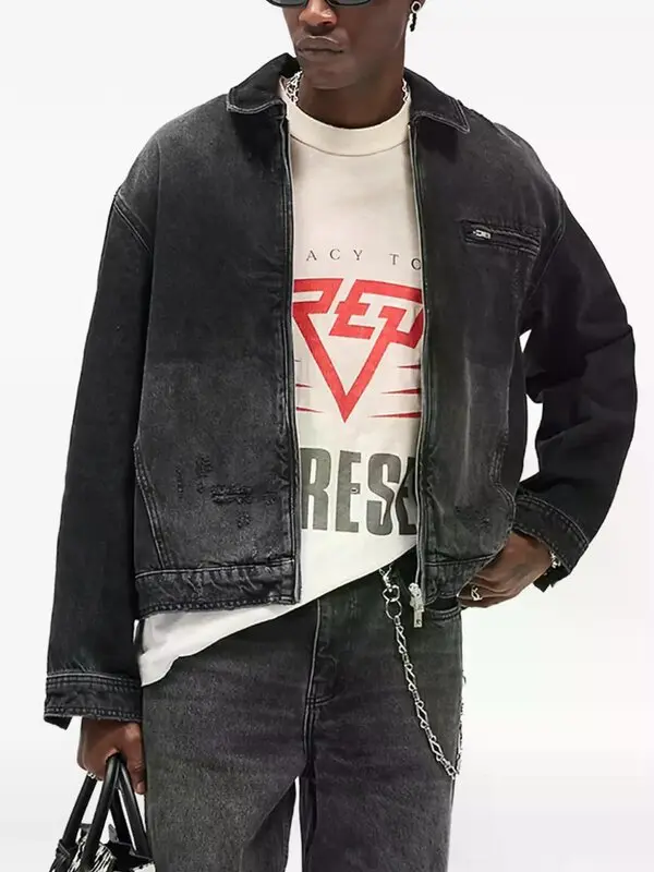 REPRESENT Distressed-effect Denim Jacket - Black